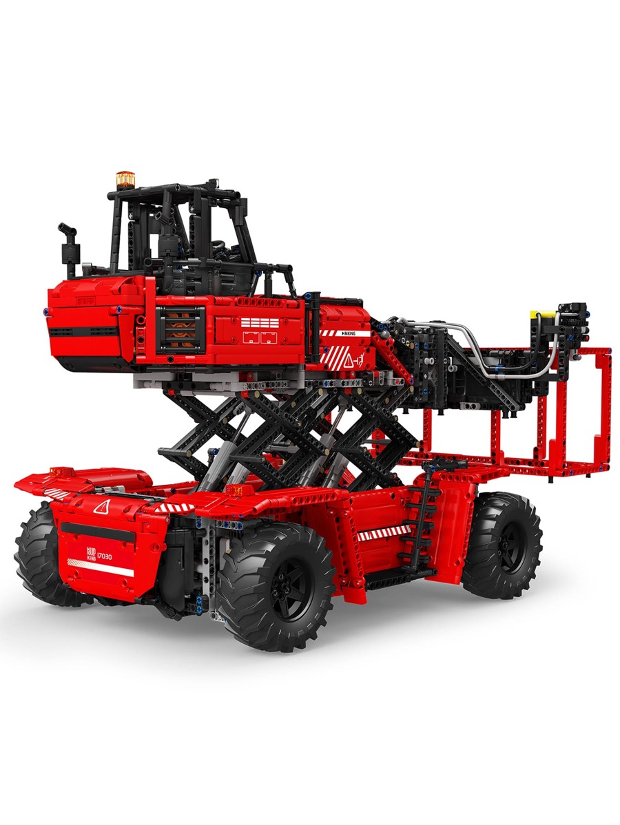 Mould King 17030 RC APP Controlled Container Forklift, Red Truck ...