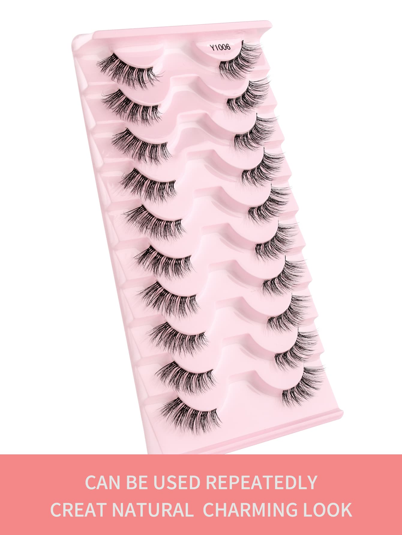 10pairs Natural Half False Eyelashes 3d Faux Mink Eyelashes Extension ...