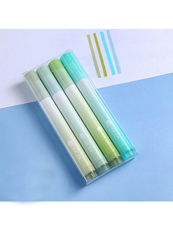 4pcs / Set Stylo Fluorescent Progressif, Surligneur Pâle Et Marqueur De ...