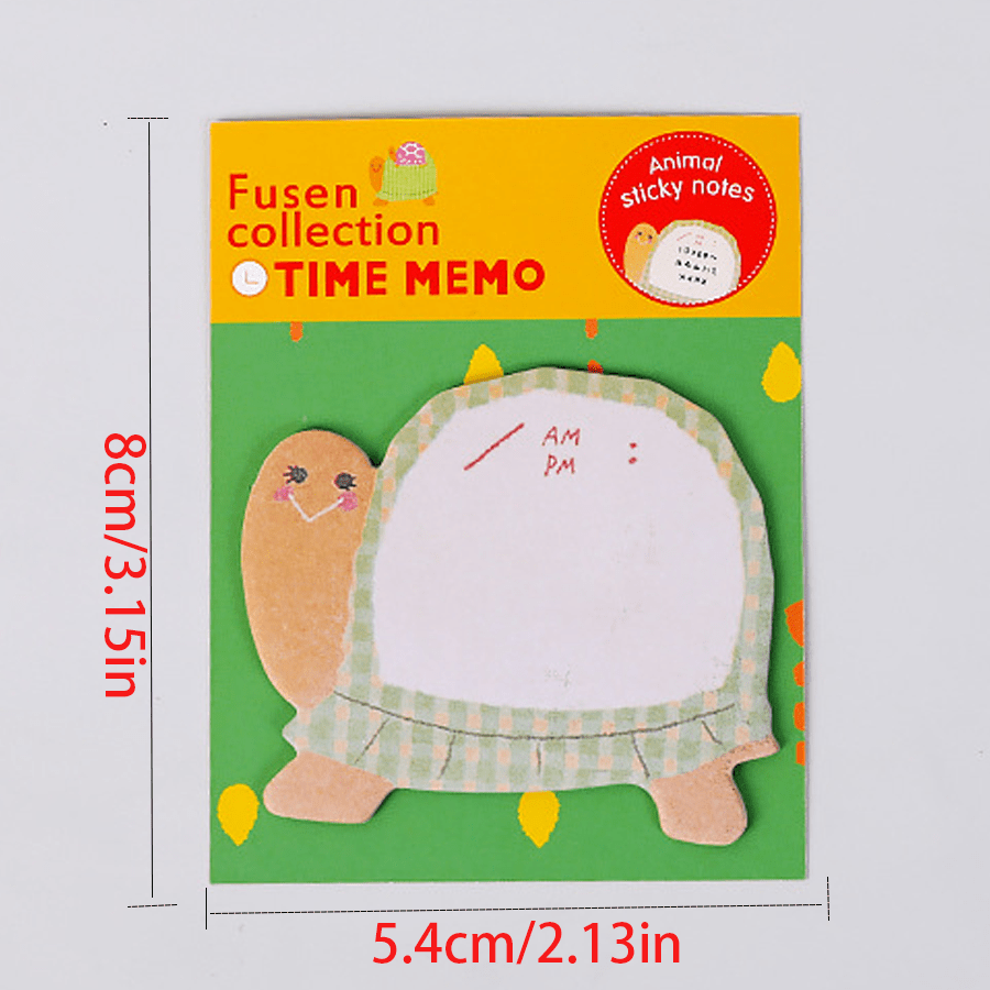 Animal Shaped Sticky Notes Cute Creative Memo Pad Cartoon Post It ...