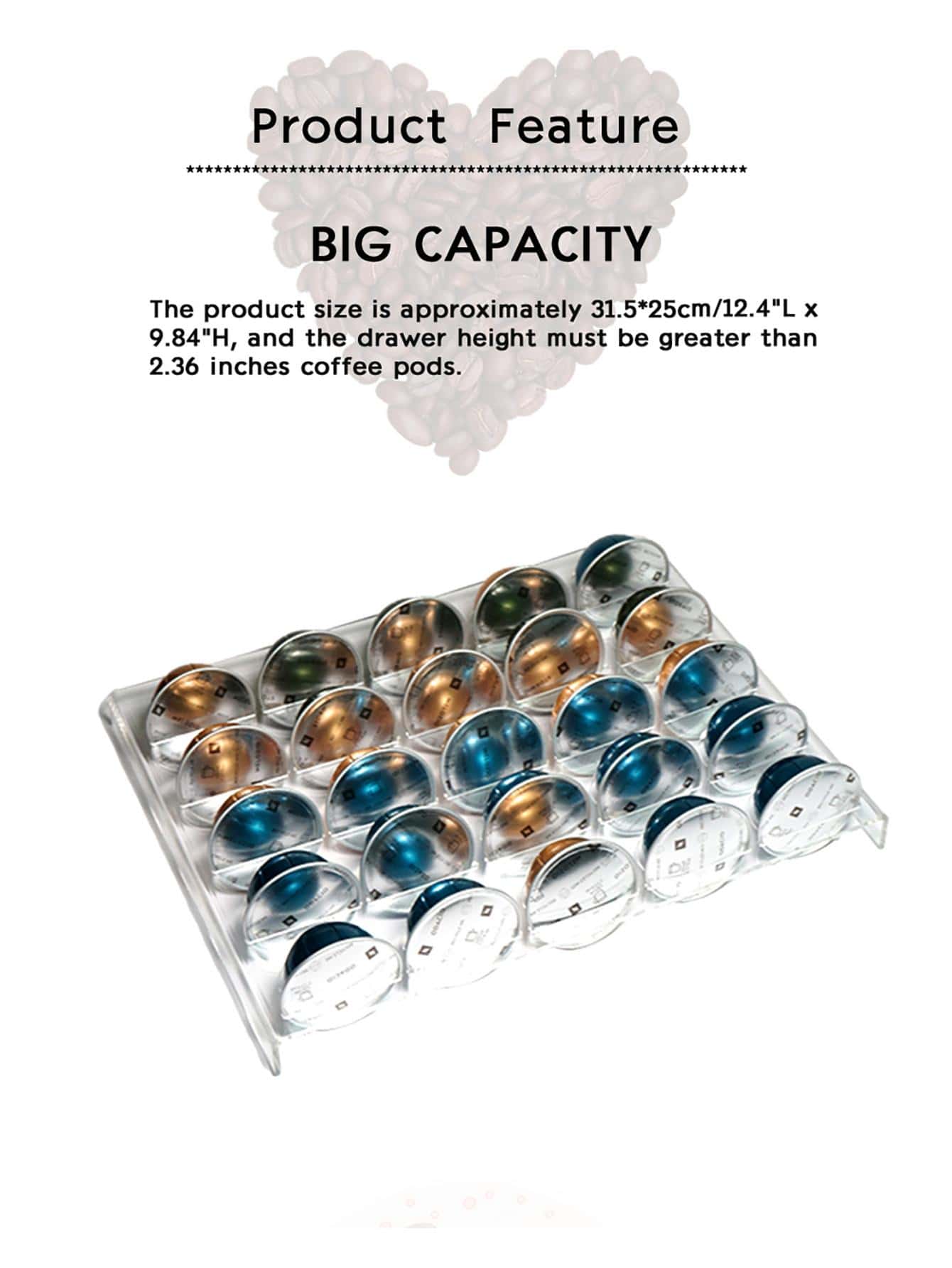 1pc PMMA Coffee Capsule Rack, Classic Capsule Rack For Home | SHEIN UK
