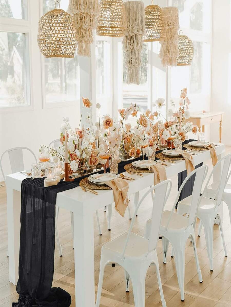 Cheesecloth Table Runner, Long Cheese Cloth Boho Gauze Table Runner for ...