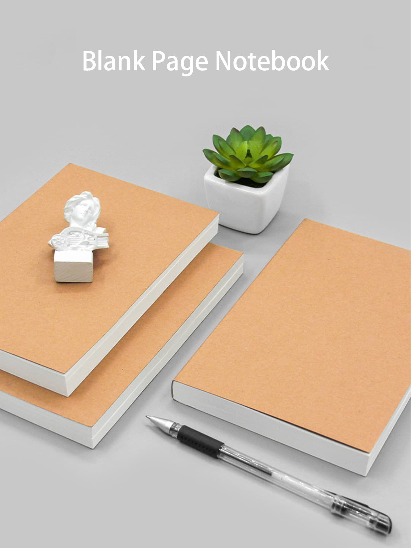 1pc Extra Thick A5 Blank Notebook, Vintage & Minimalist Style ...