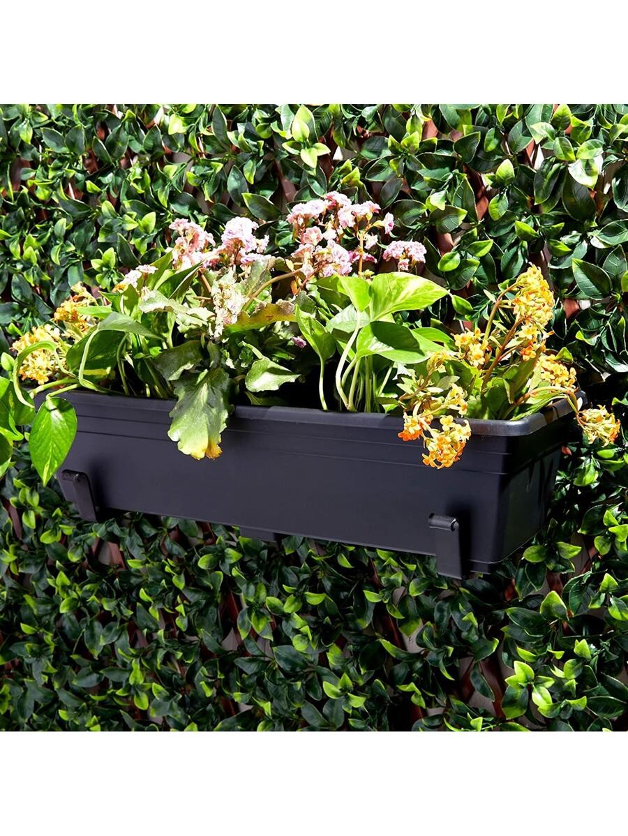 4 Pack Window Box Brackets, Flower Box Brackets for Railings, Fence ...