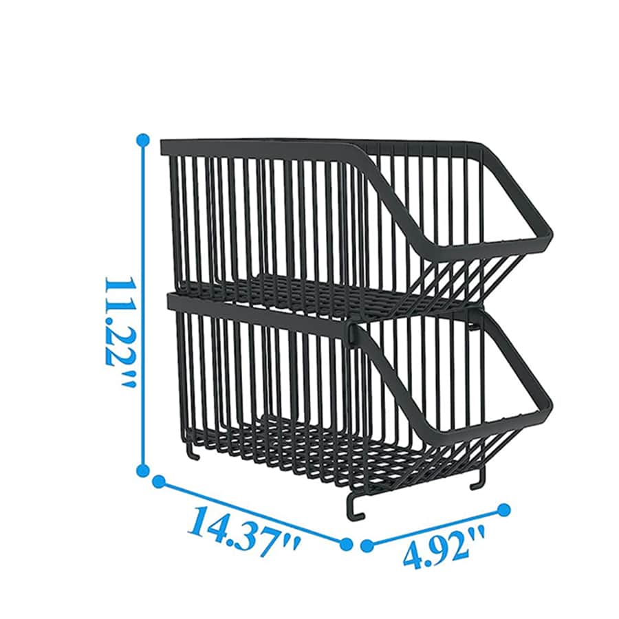 2 Pack Stackable Soda Can Organizer for Refrigerator, Can Holder ...