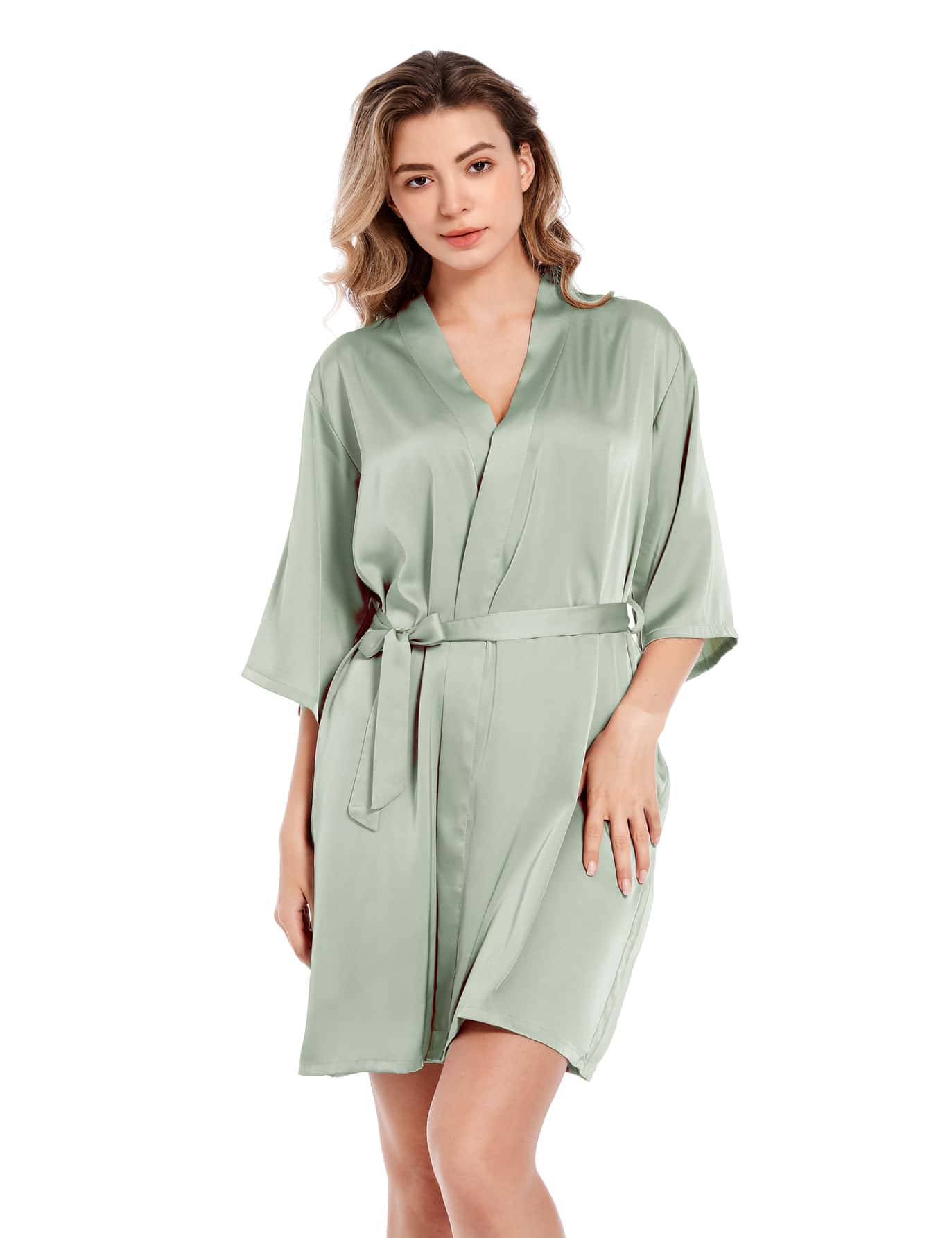 One Piece Women Solid Color Sleepwear Robe Home Clothing For Wedding ...