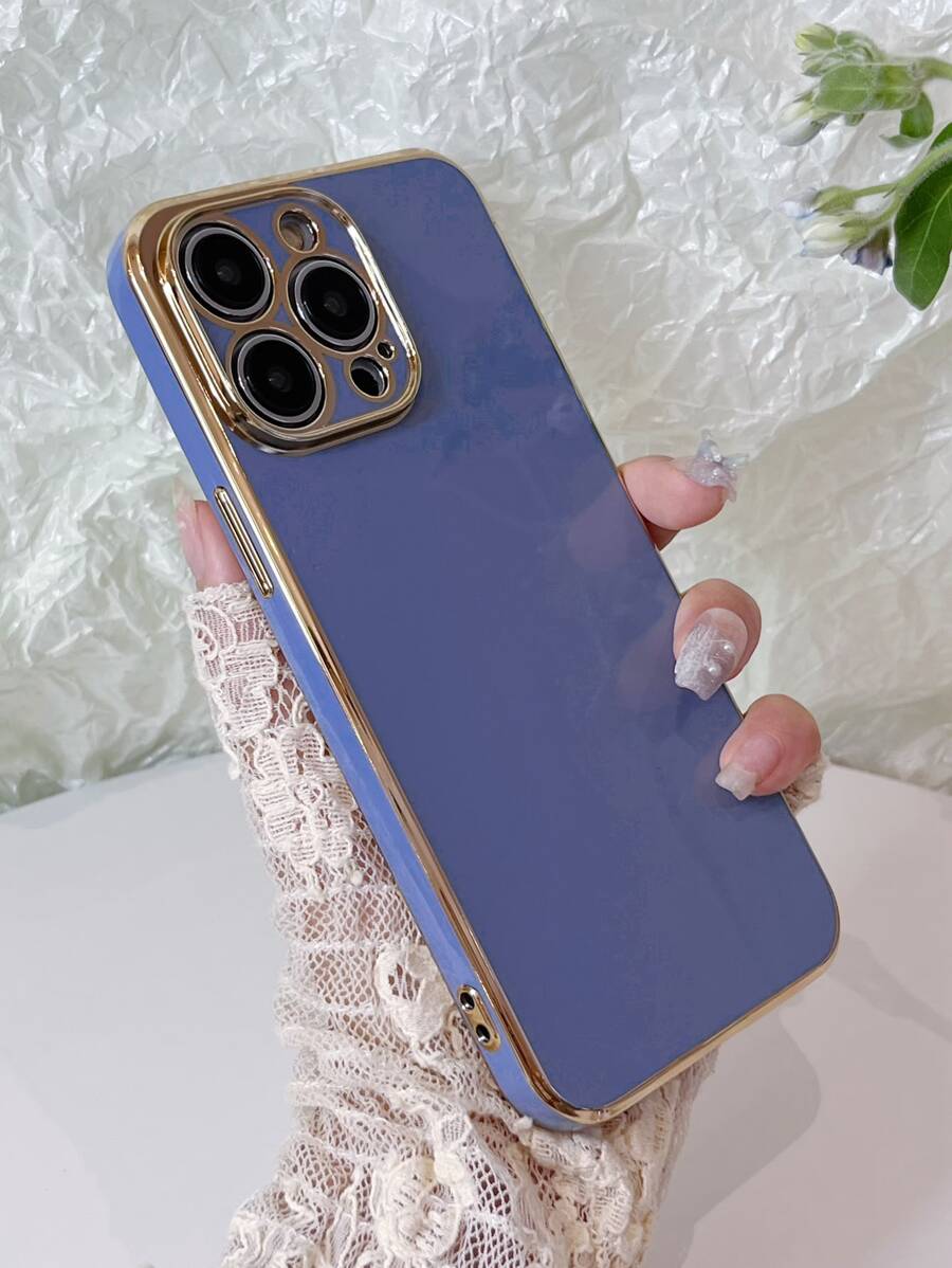 Apple Basic Phone Cases Contrast Frame Phone Case | SHEIN USA
