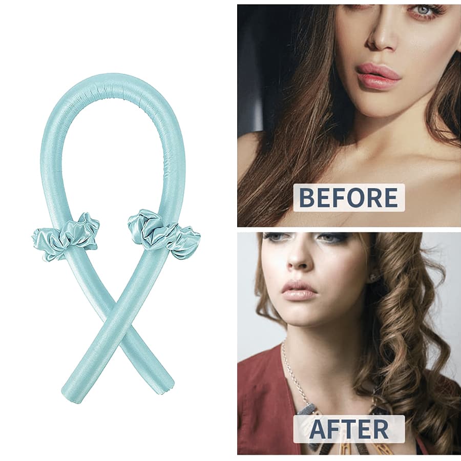 1pc (hair Curling Rod + 2 Hair Ties) Pearl Sponge Large Waves Curling ...