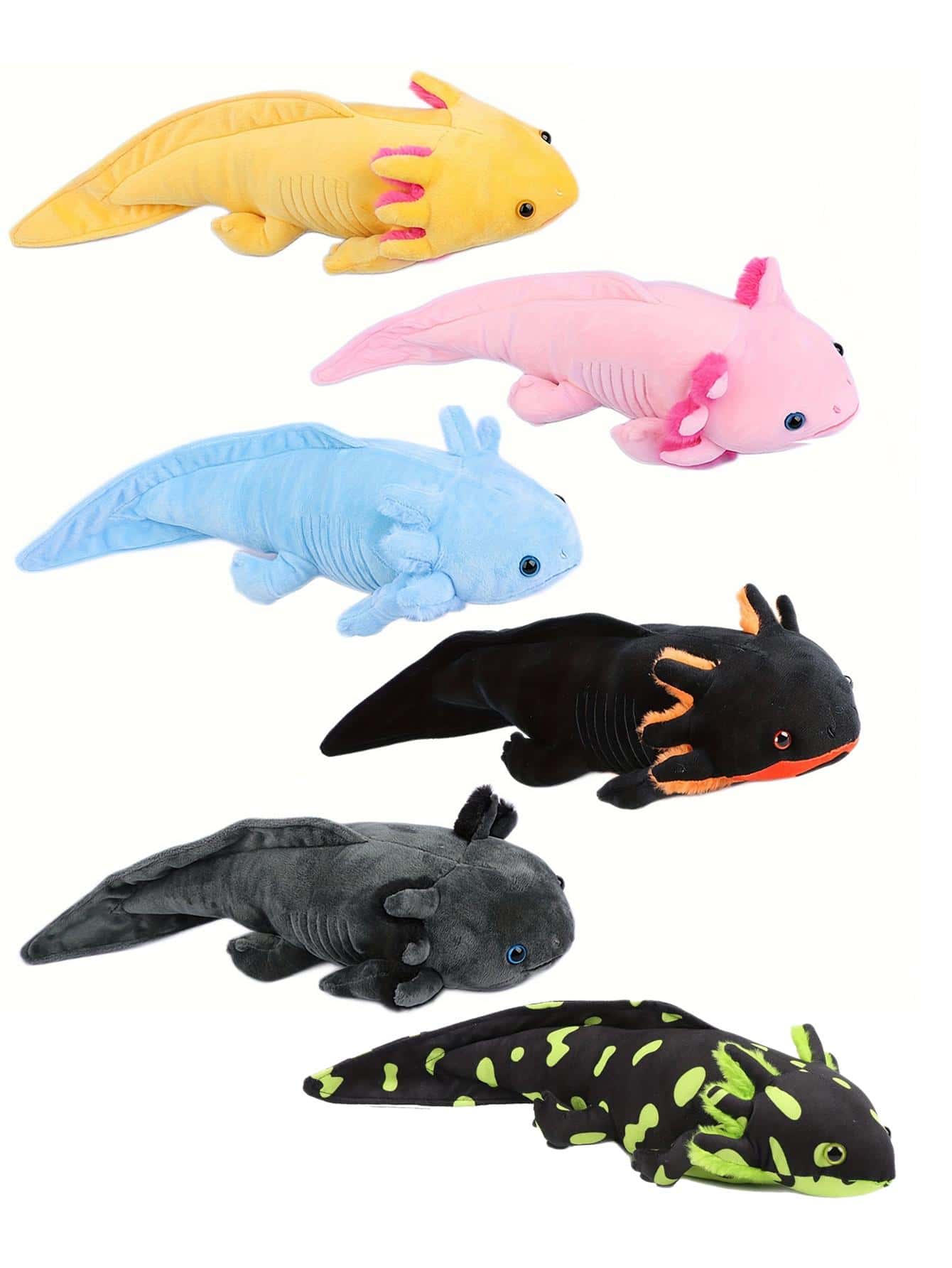 2 Sizes Cartoon Axolotl Plush Axolotl Plush Realistic Ambystoma Creepy ...