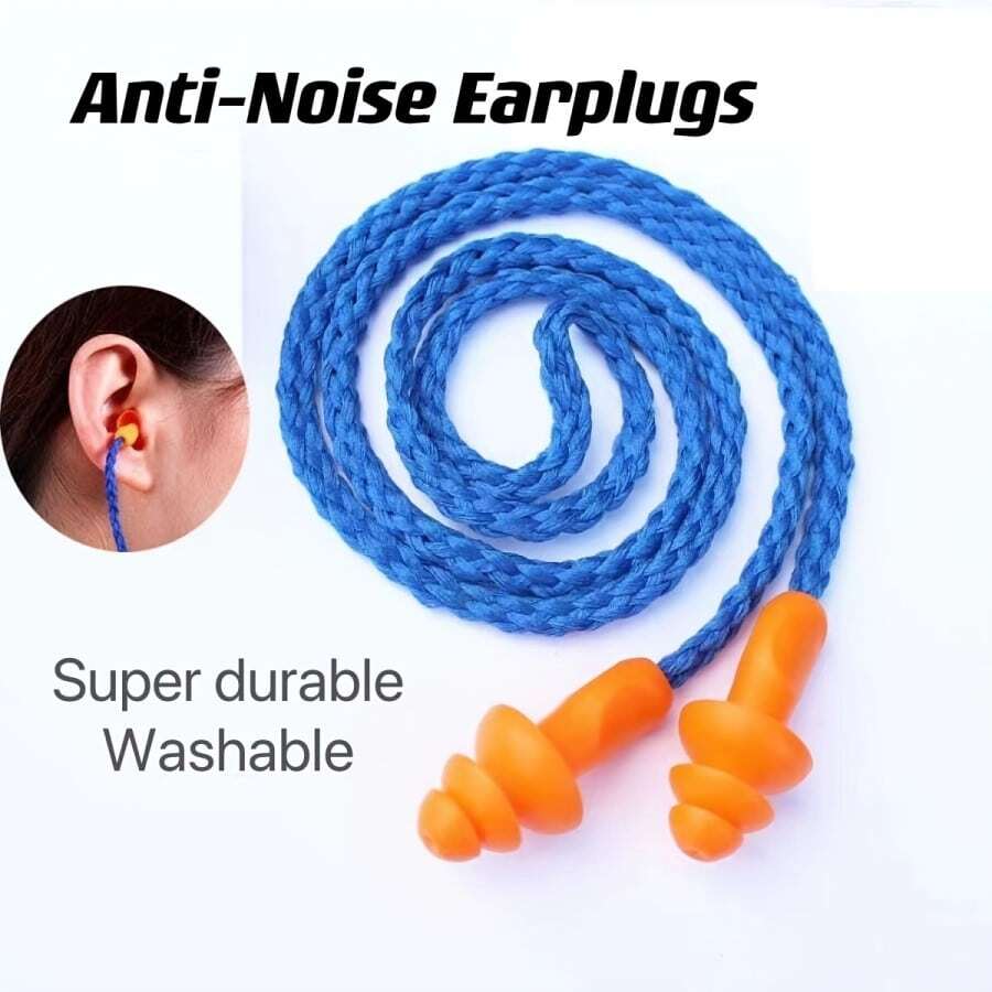 Noise Reduction Earplugs, Silicone, Protective, With Strong Sound ...