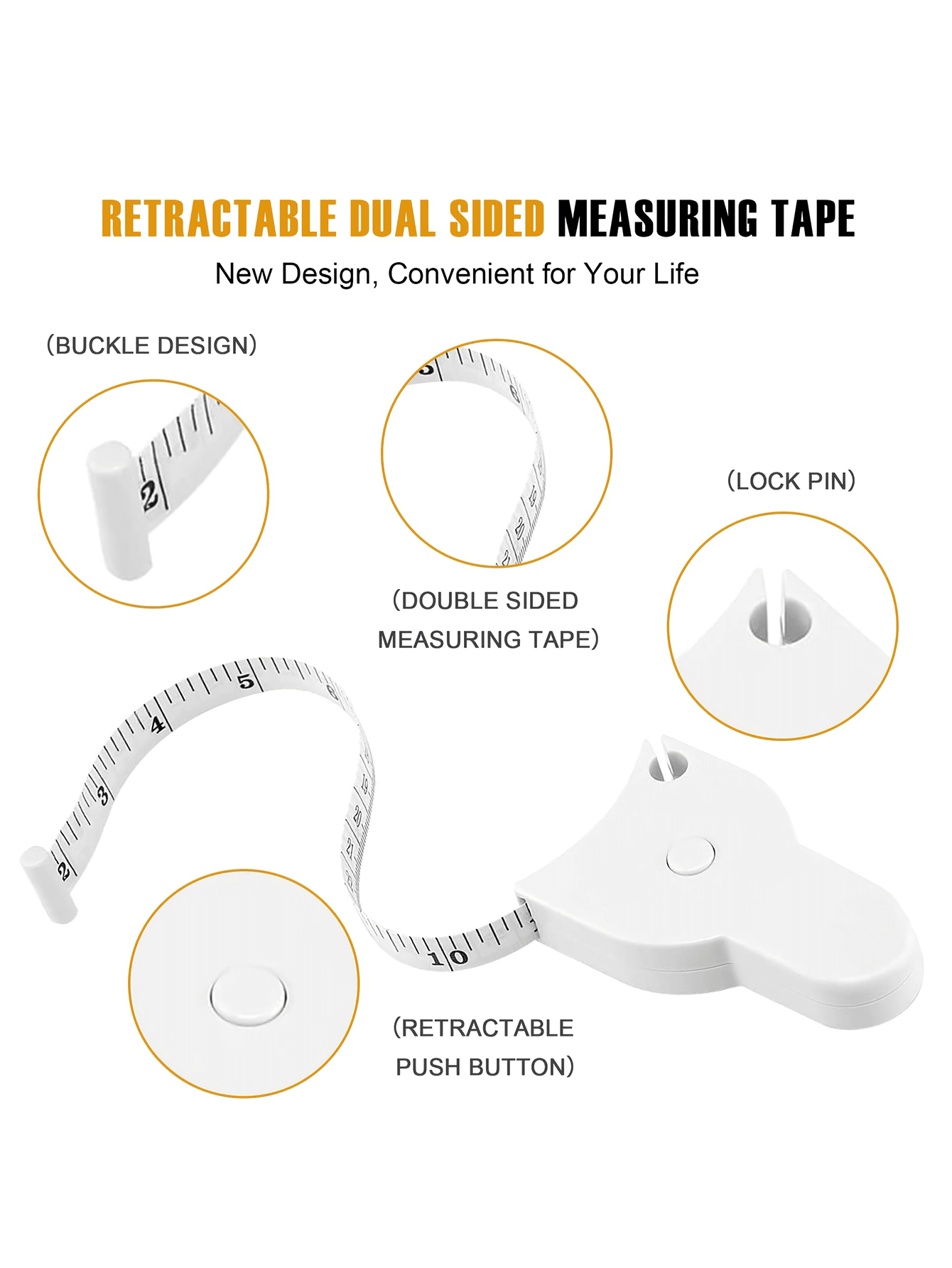 Three pcs one-and-a-half-meter retractable tape measure is used to ...