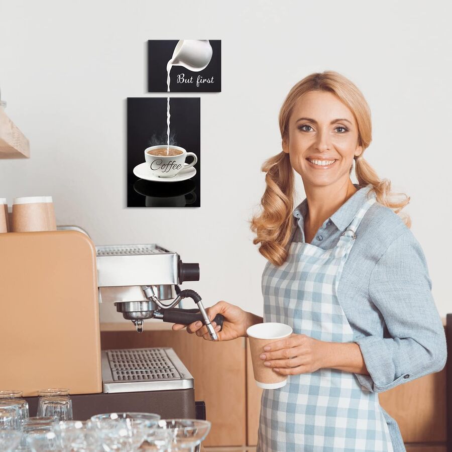 Coffee Bar Wall Decor for Kitchen - But First Coffee Sign - Kitchen ...