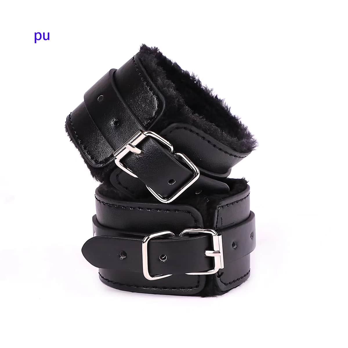 1 pair of pu leather plush shackles bdsm sex toys | SHEIN EUR