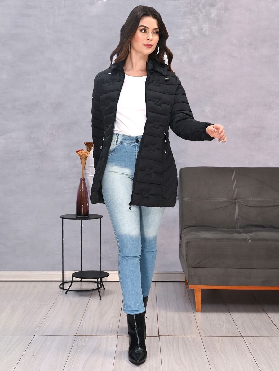 victoria.vida Jaqueta com touca | SHEIN Brasil