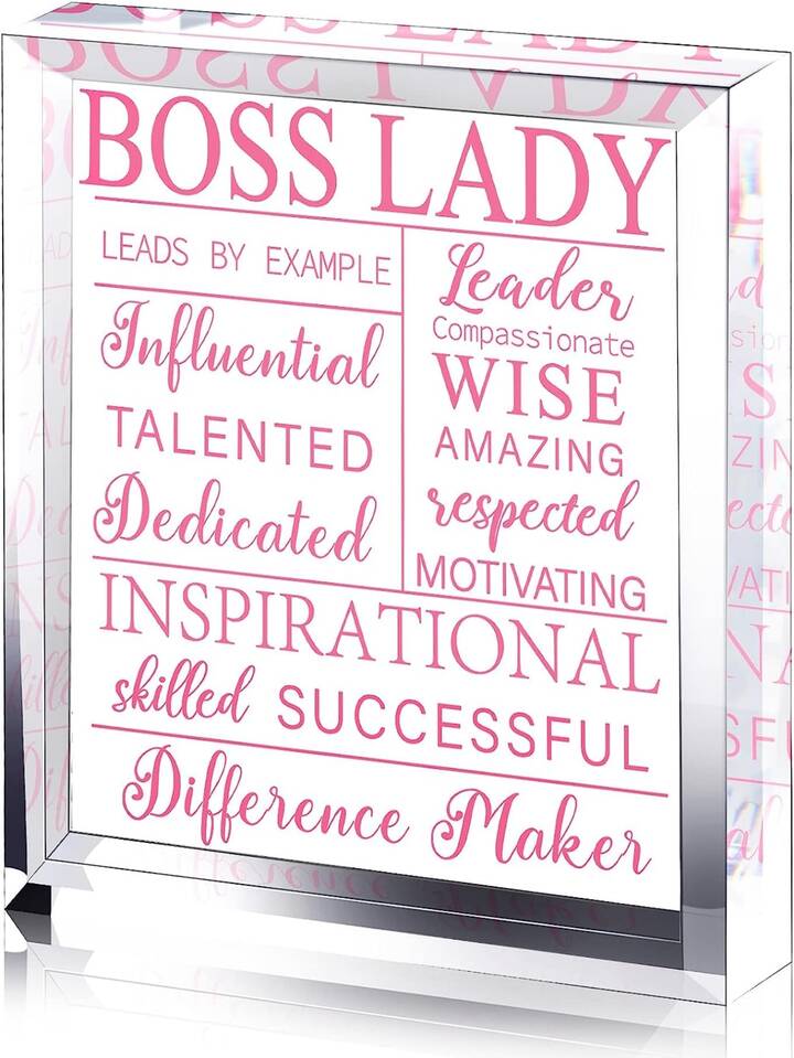 Acrylic Women's Gift For Boss, Inspirational Quote Designed As Desk ...