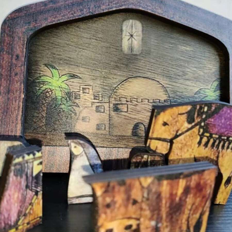Wooden Puzzle Nativity Scene Of Jesus, Religious Home Interiors ...