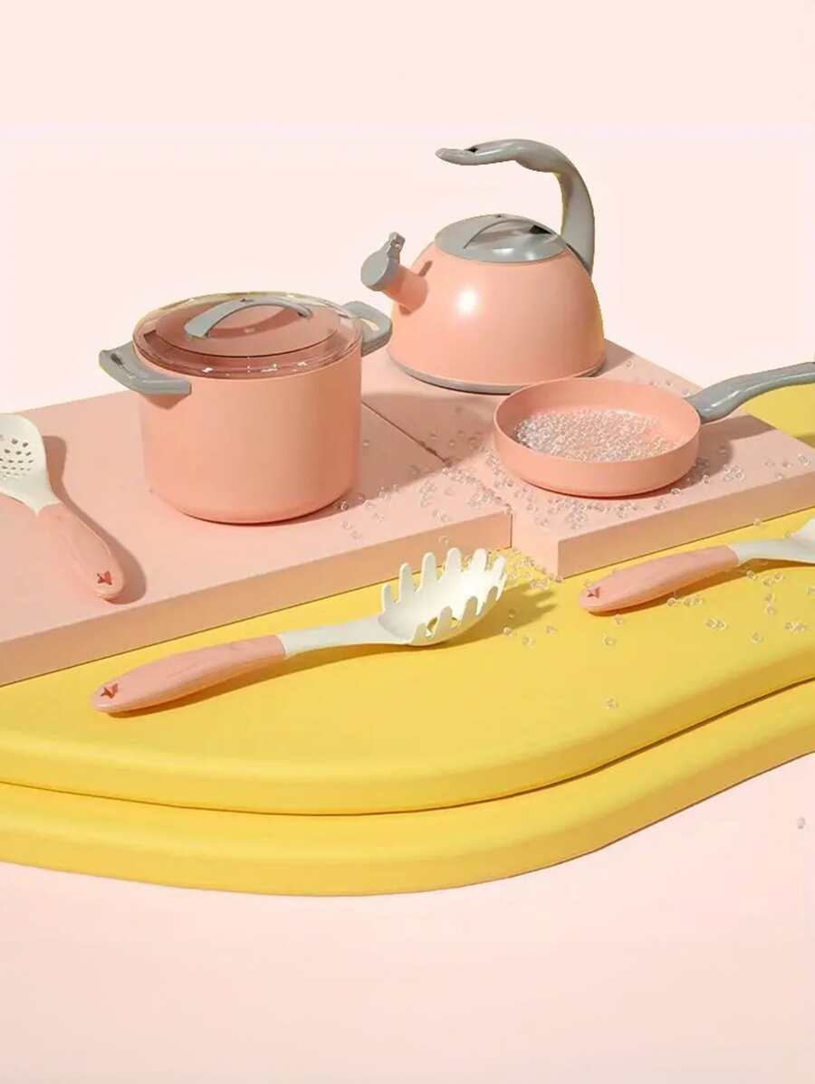 Kids Play Kitchen Set With Pretend Play Cooking Toys, Fake Food, And ...