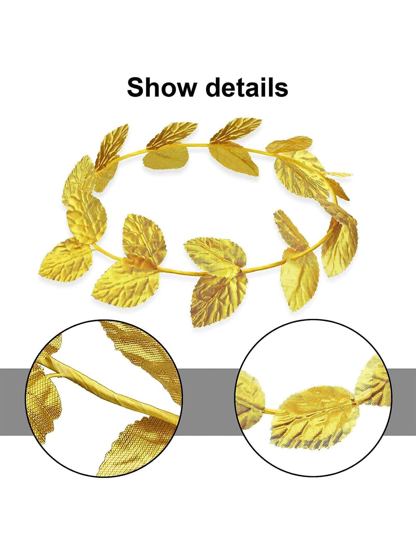 6 Pieces Halloween Toga Headpiece Gold Leaf Headband Laurel Crown Greek ...