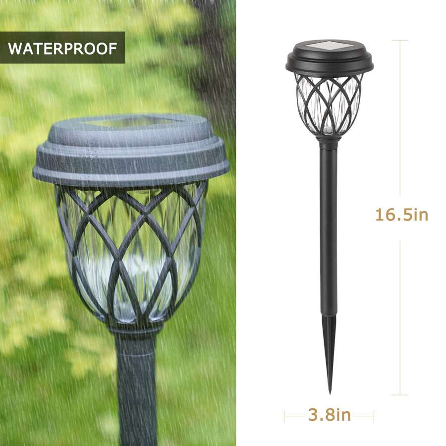 10 Pack Solar Lights Outdoor Garden Pathway Solar Powered Yard Lights ...
