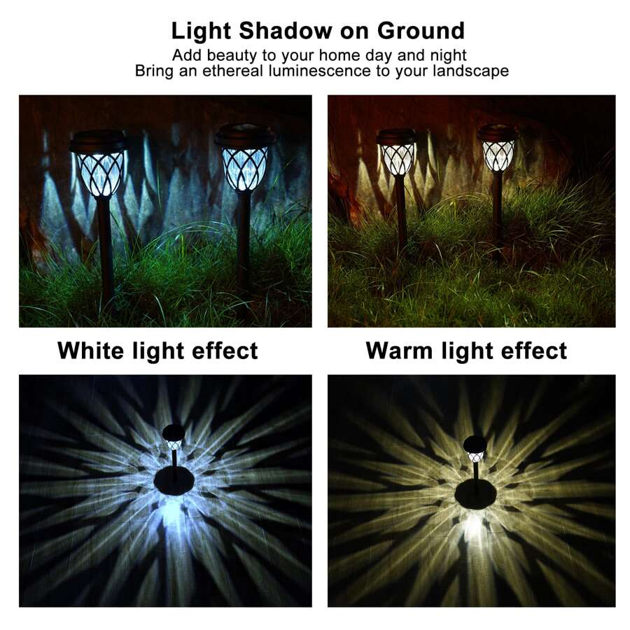 10 Pack Solar Lights Outdoor Garden Pathway Solar Powered Yard Lights ...