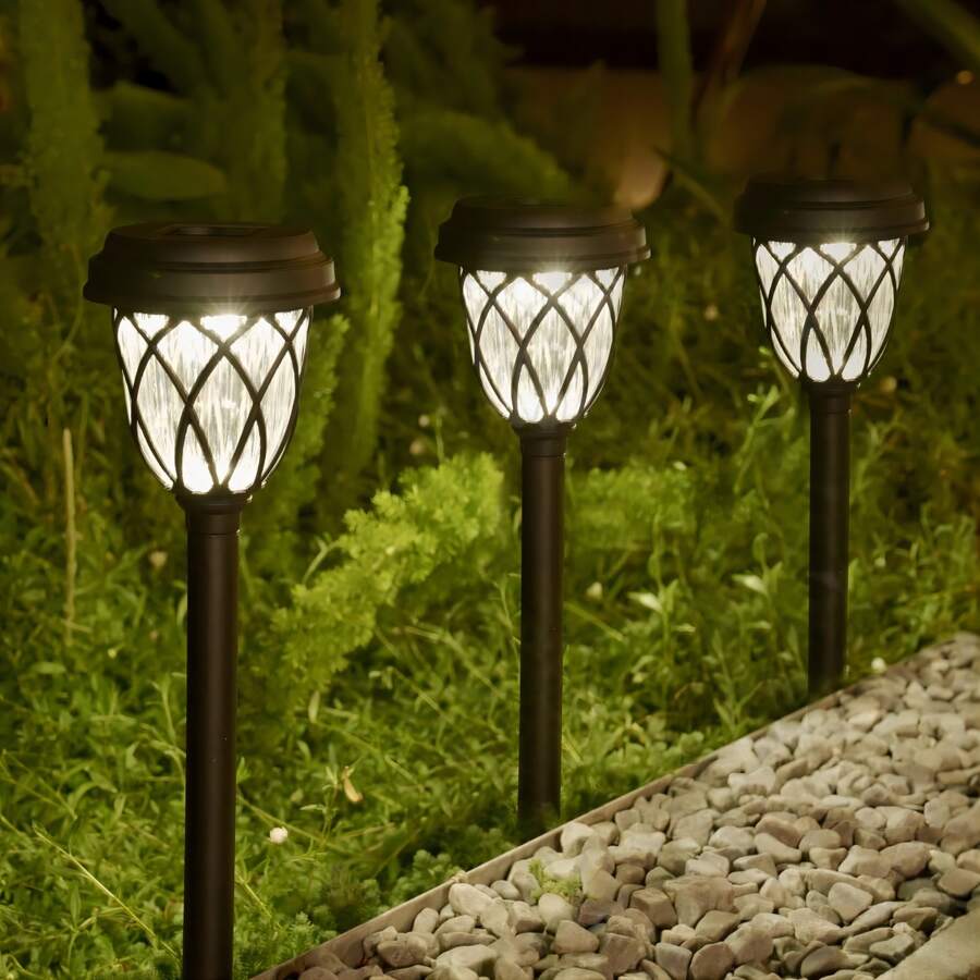 10 Pack Solar Lights Outdoor Garden Pathway Solar Powered Yard Lights ...