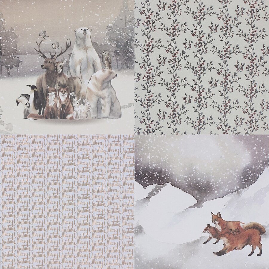 24 sheets 6"X6" Winter Scrapbook paper Scrapbooking patterned paper ...