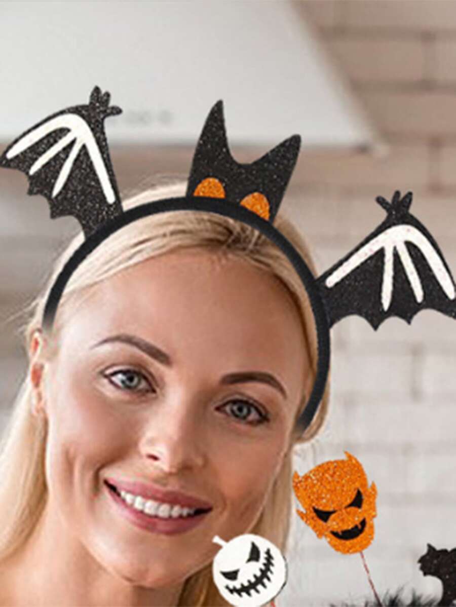 1pc New Halloween Style Party Headband Decoration Photo Prop Pumpkin ...