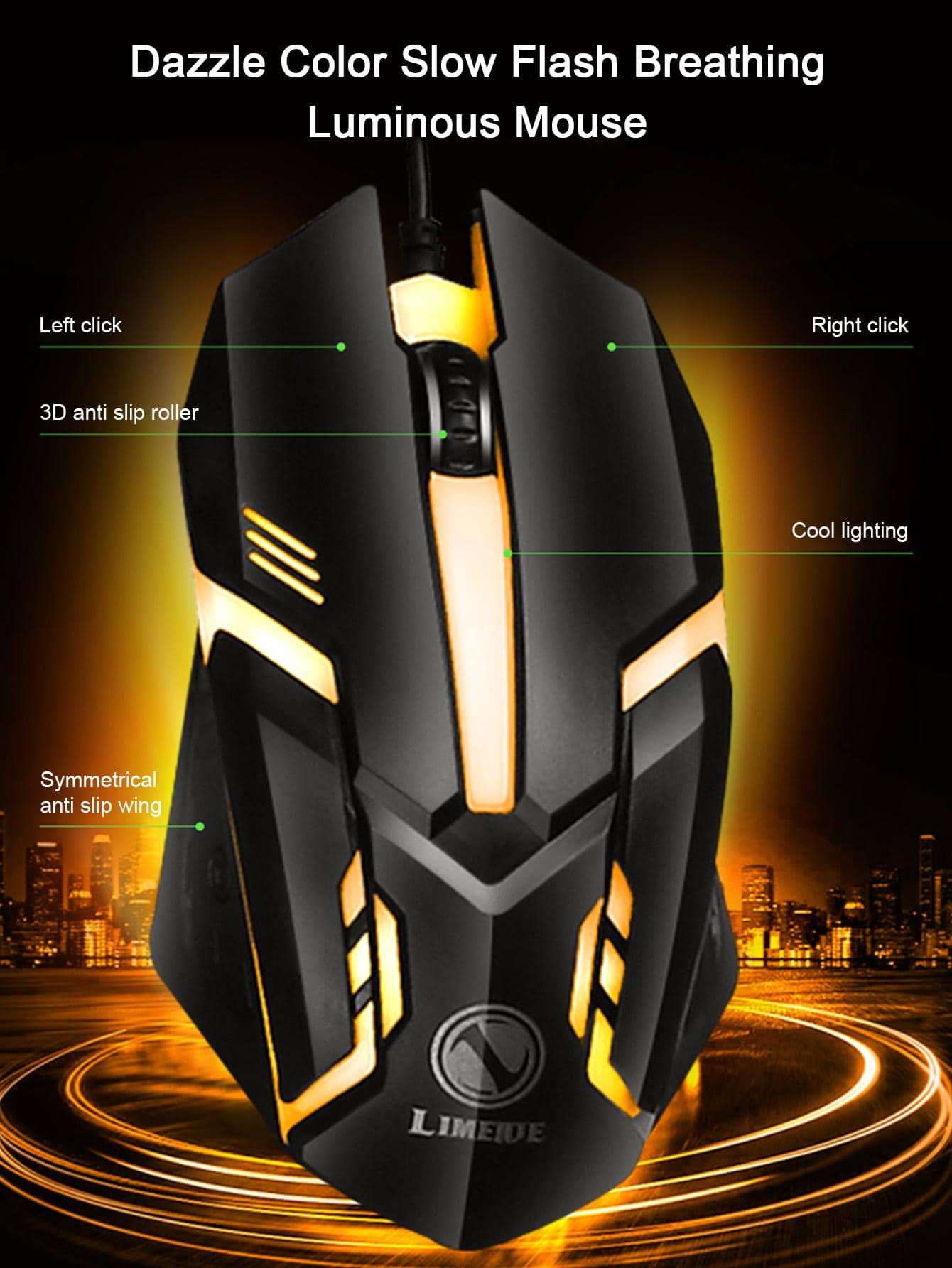 Cool Illuminated Gaming Keyboard & Mouse Set With Mechanical Feeling ...