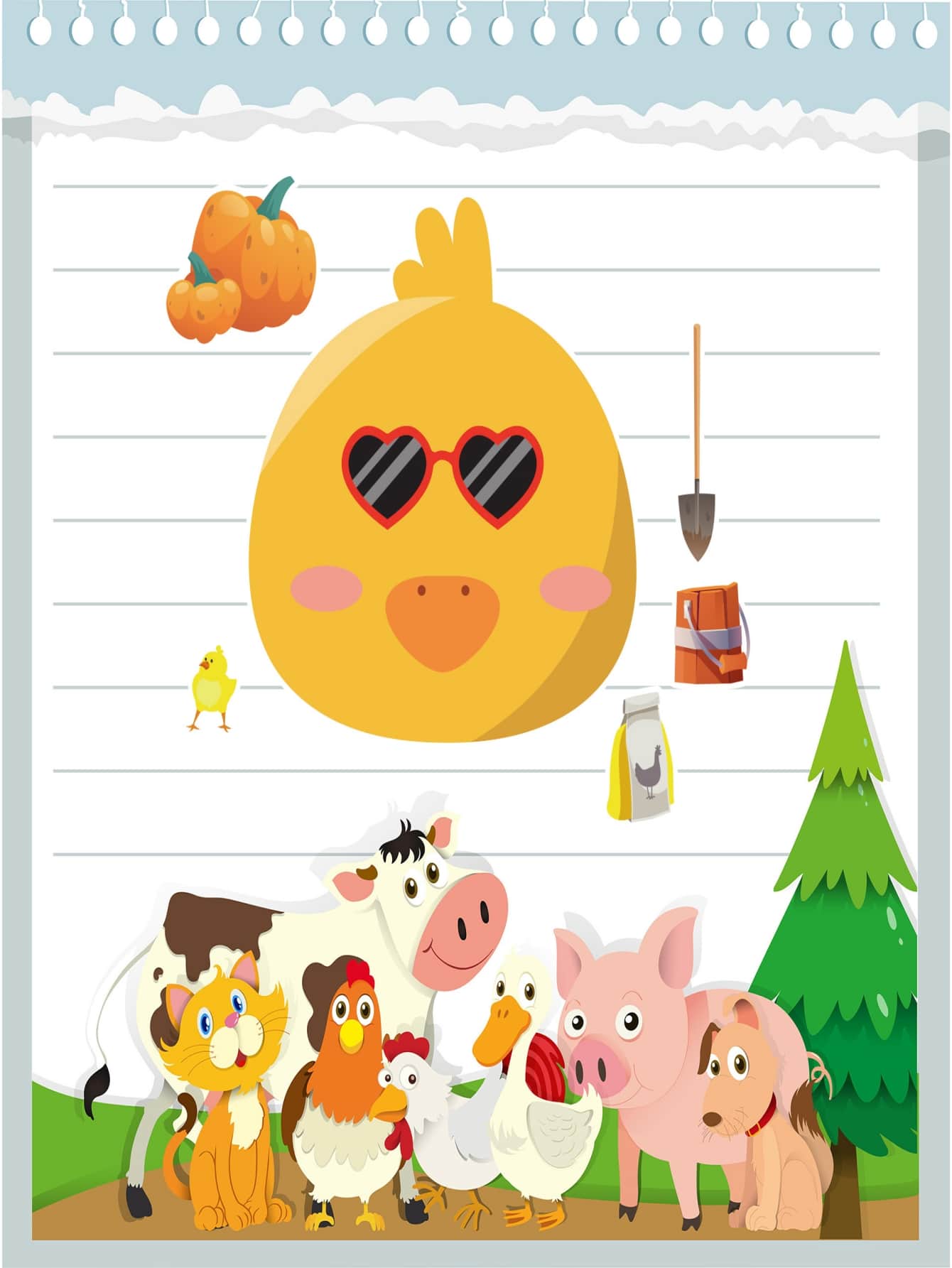 12 Pcs Make A Face Stickers For Kids, 6 Different Farm Animals Designs ...
