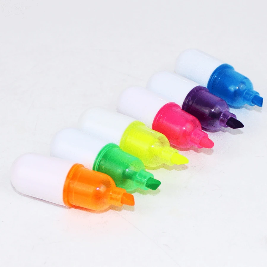 6pcs Random Color Capsule Shaped Marker Pens | SHEIN USA