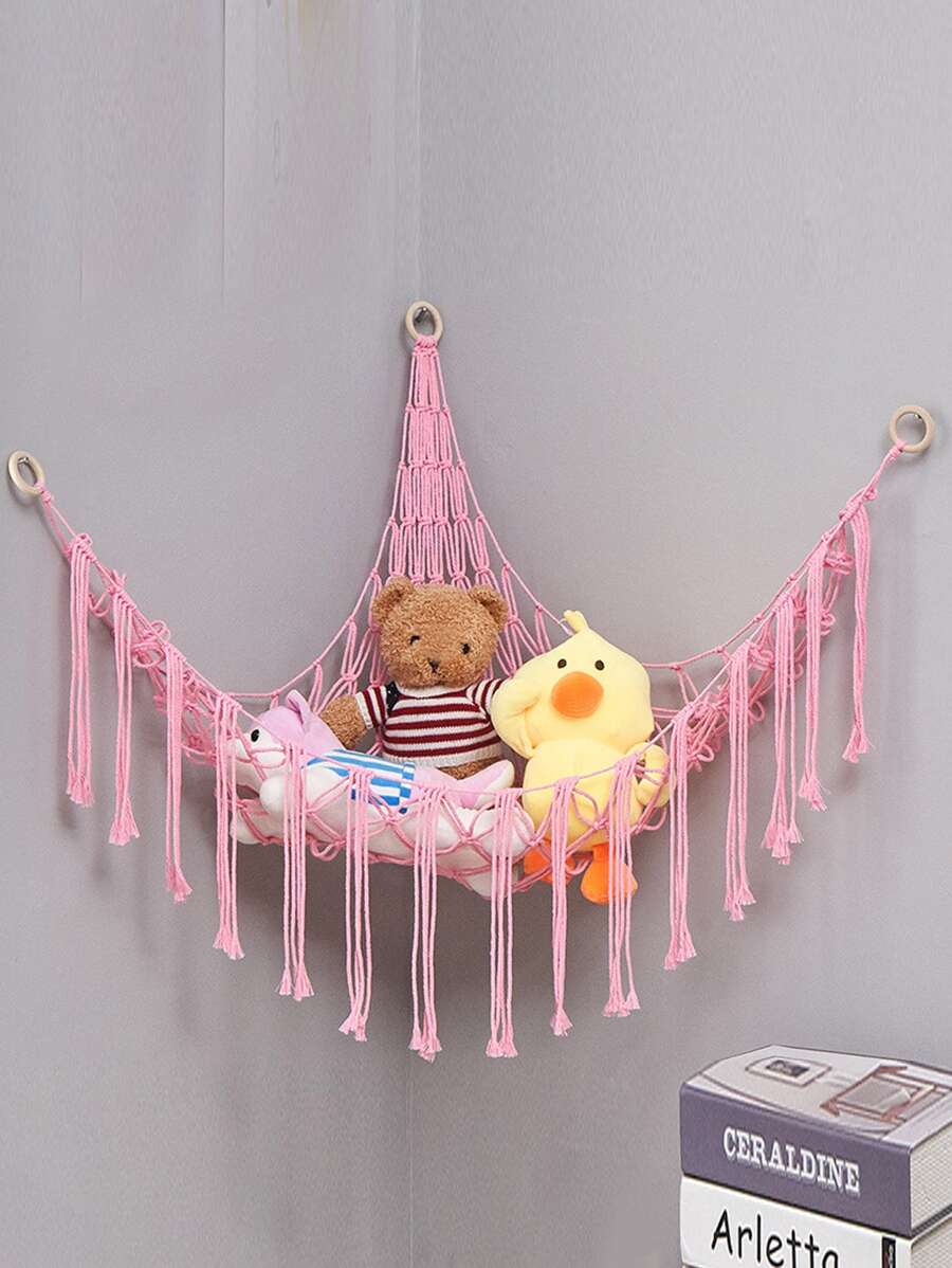 Triangle Stuffed Animal Net - Hammock Plush Toy Storage for Kids Room ...