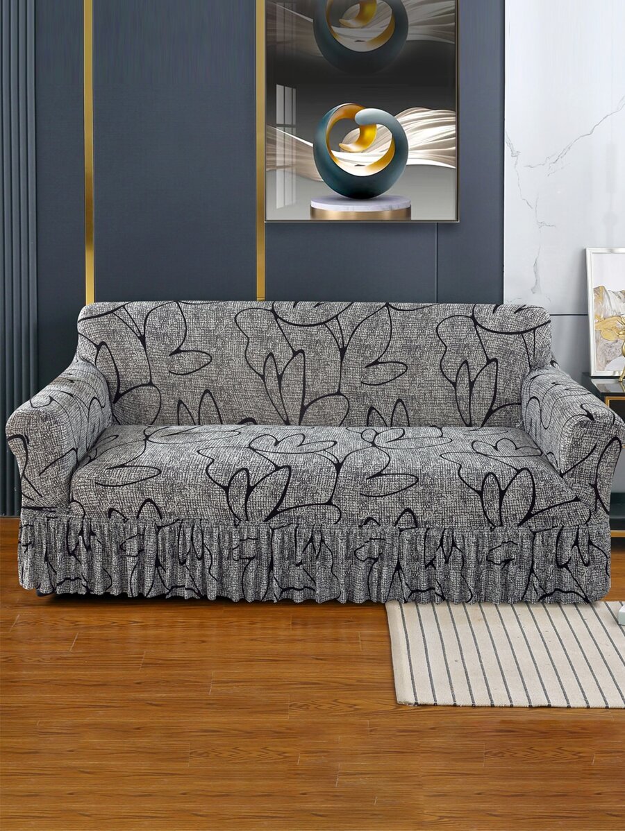 1pc Elastic Sofa Cover With Skirt Design | SHEIN USA