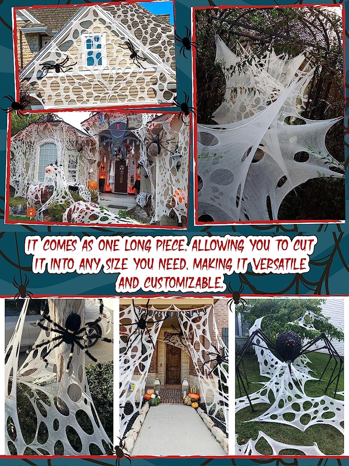 1pc Diy Giant Spider Web Halloween Decoration, Elastic Cobweb Mesh ...