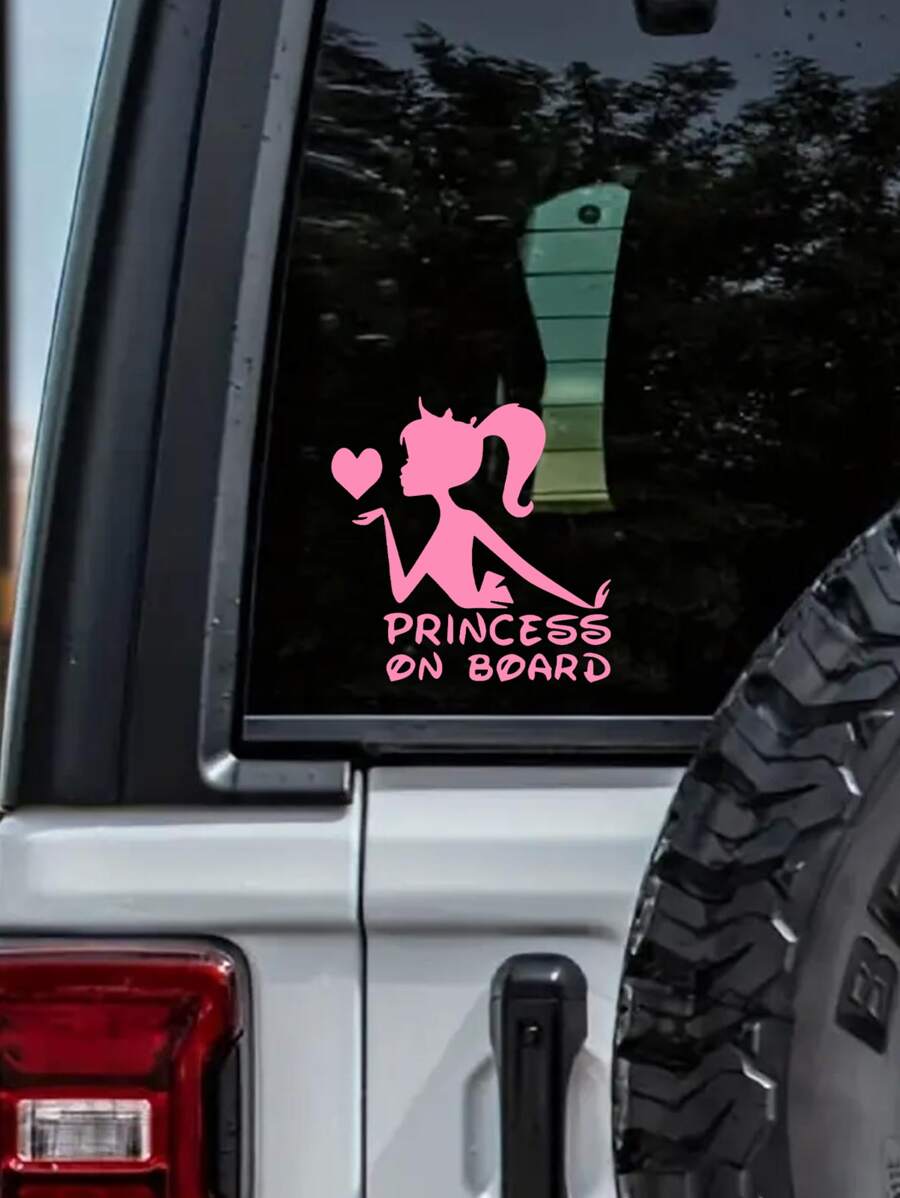 1pc Princess On Board Car Sticker | SHEIN South Africa