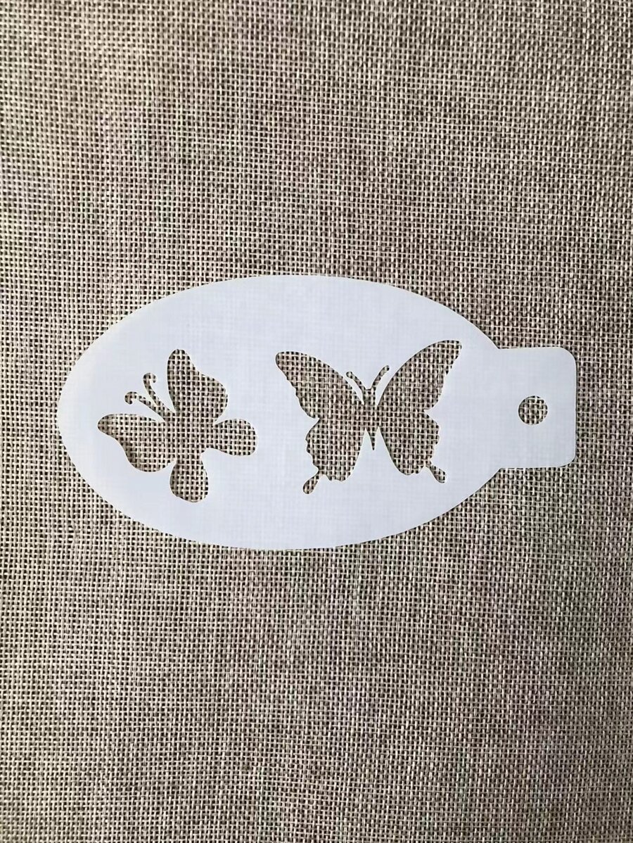 One White Plastic Butterfly Shaped Face Painting Stencil Template, 5.3 ...