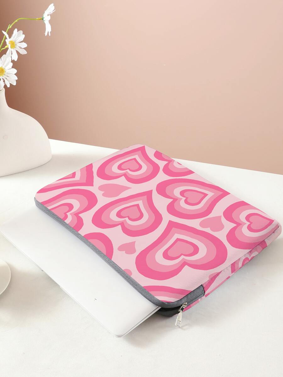 Fashionable All-Over Heart Printed Laptop Bag Laptop Sleeve Computer ...