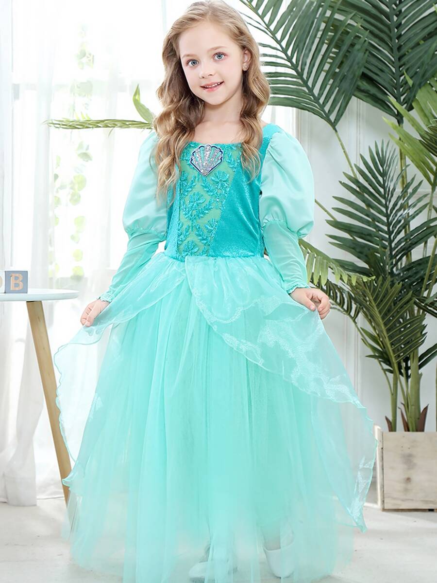 Girls' A-line Dress In Princess & Mermaid Cosplay Costume Design ...