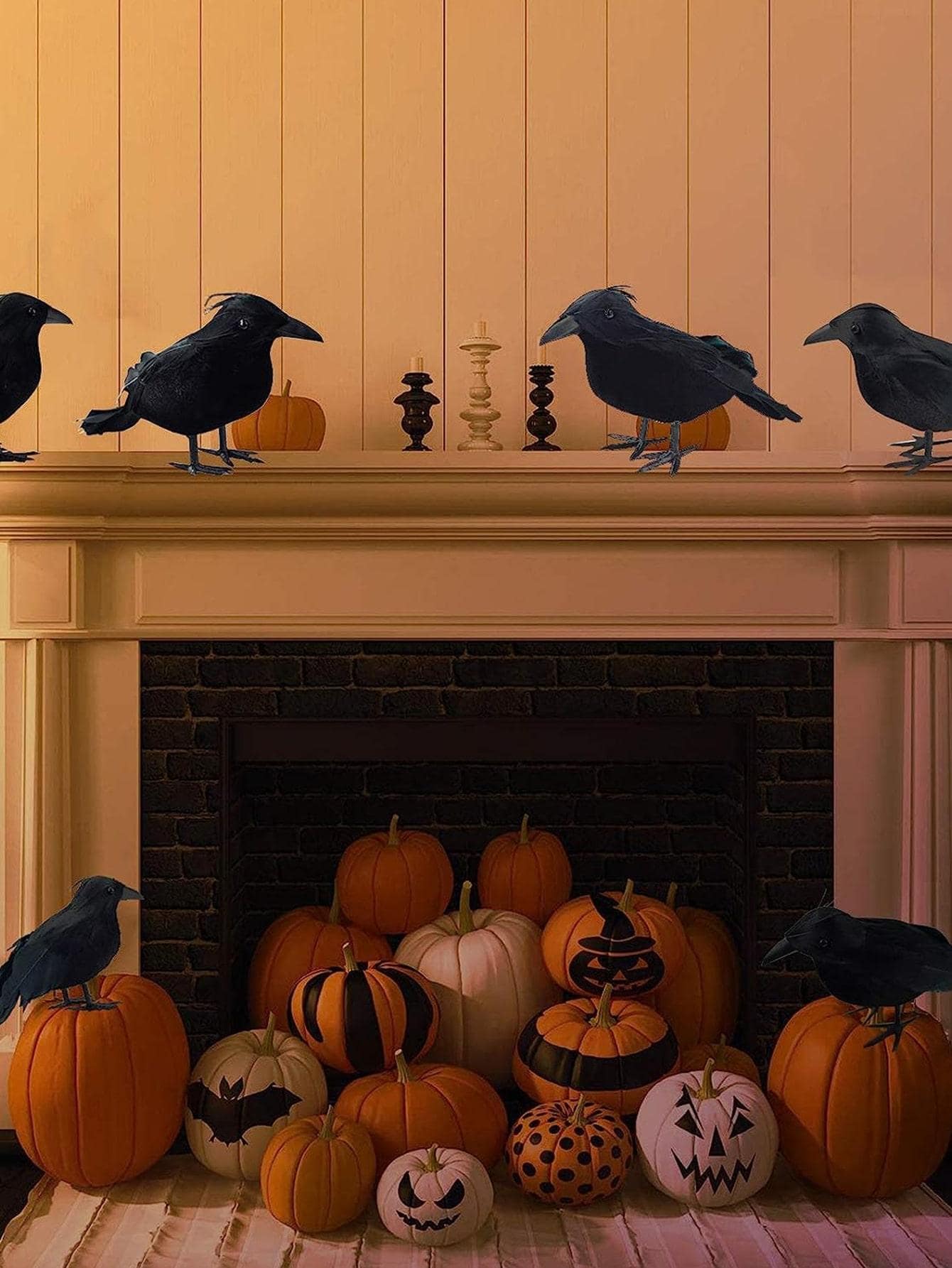 1PC Halloween Crows Decorations,Large Halloween Realistic Handmade ...