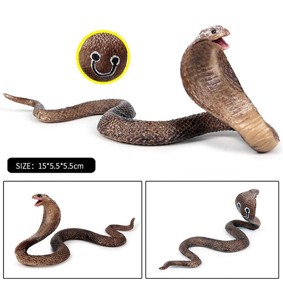 Figurines de jouets de faux serpents, serpents en caoutchouc réalistes ...