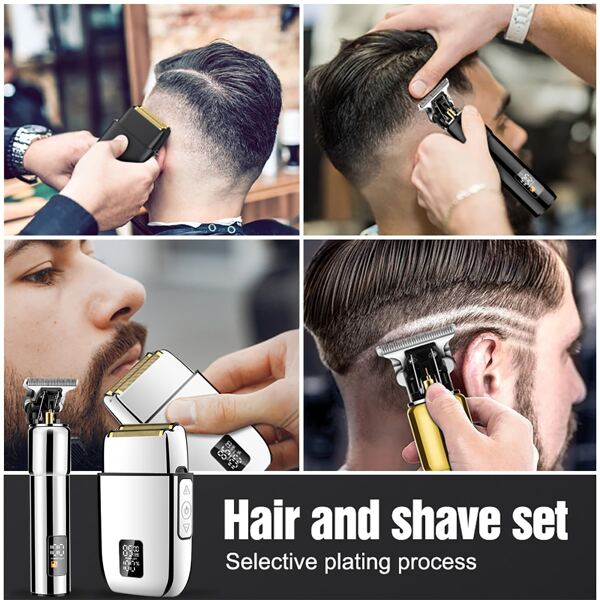 Men's Home Haircut Set With Electric Clippers, Shaver, And Led Display ...