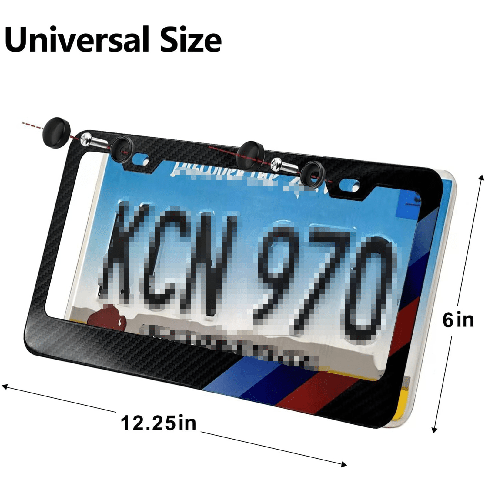 Carbon Fiber Pattern License Plate Frame Compatible With Bmw for Sale ...