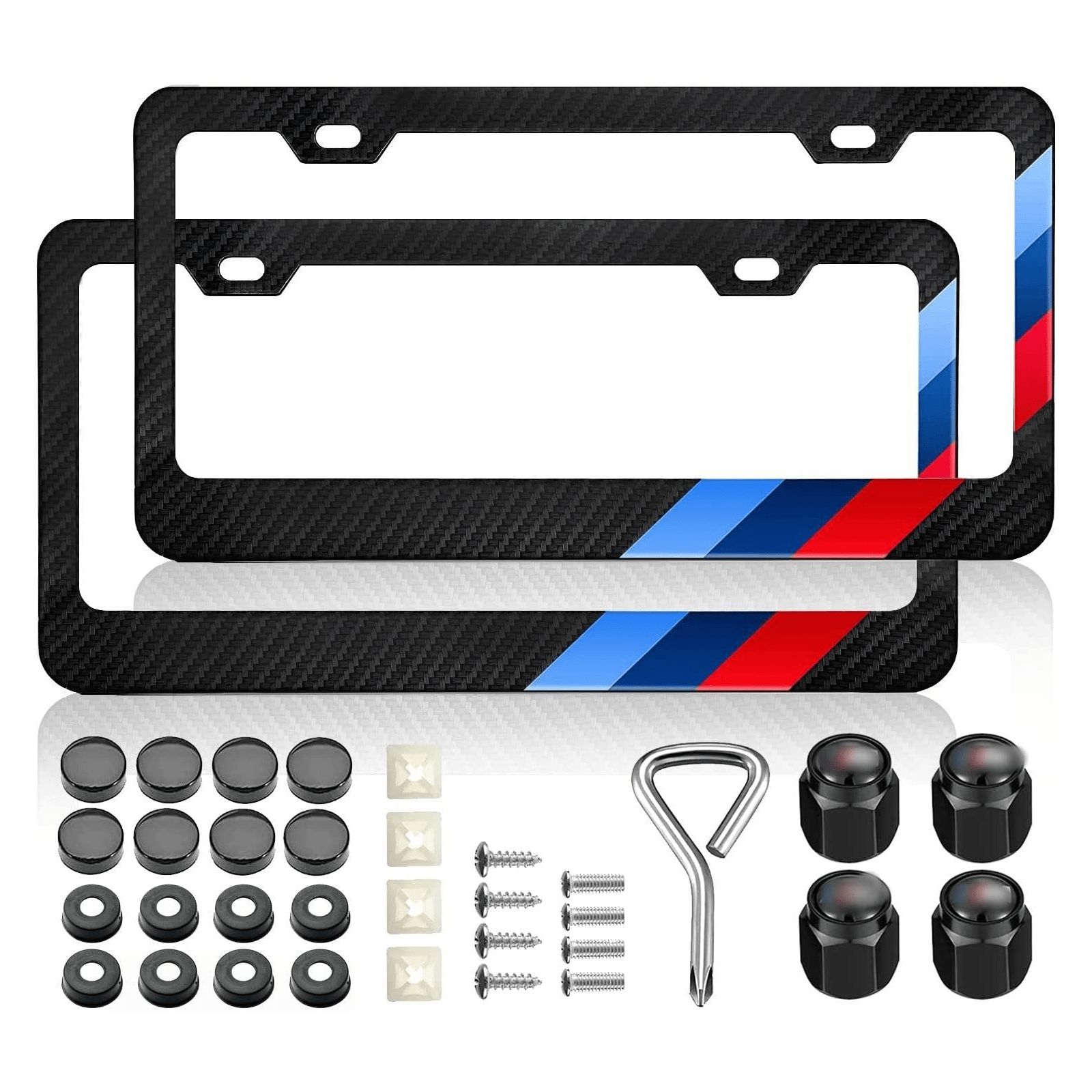 Carbon Fiber Pattern License Plate Frame Compatible With Bmw for Sale ...
