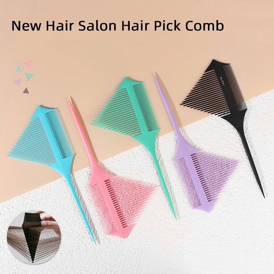 Carbon Fiber Material Dyeing & Styling Hair Comb, Triangular Sharp Tail ...