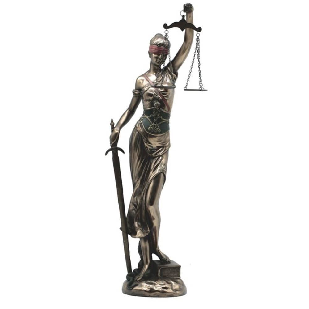 FC Design 24"H Bronze Angel of Justice Lady Justice in a Blindfold with ...