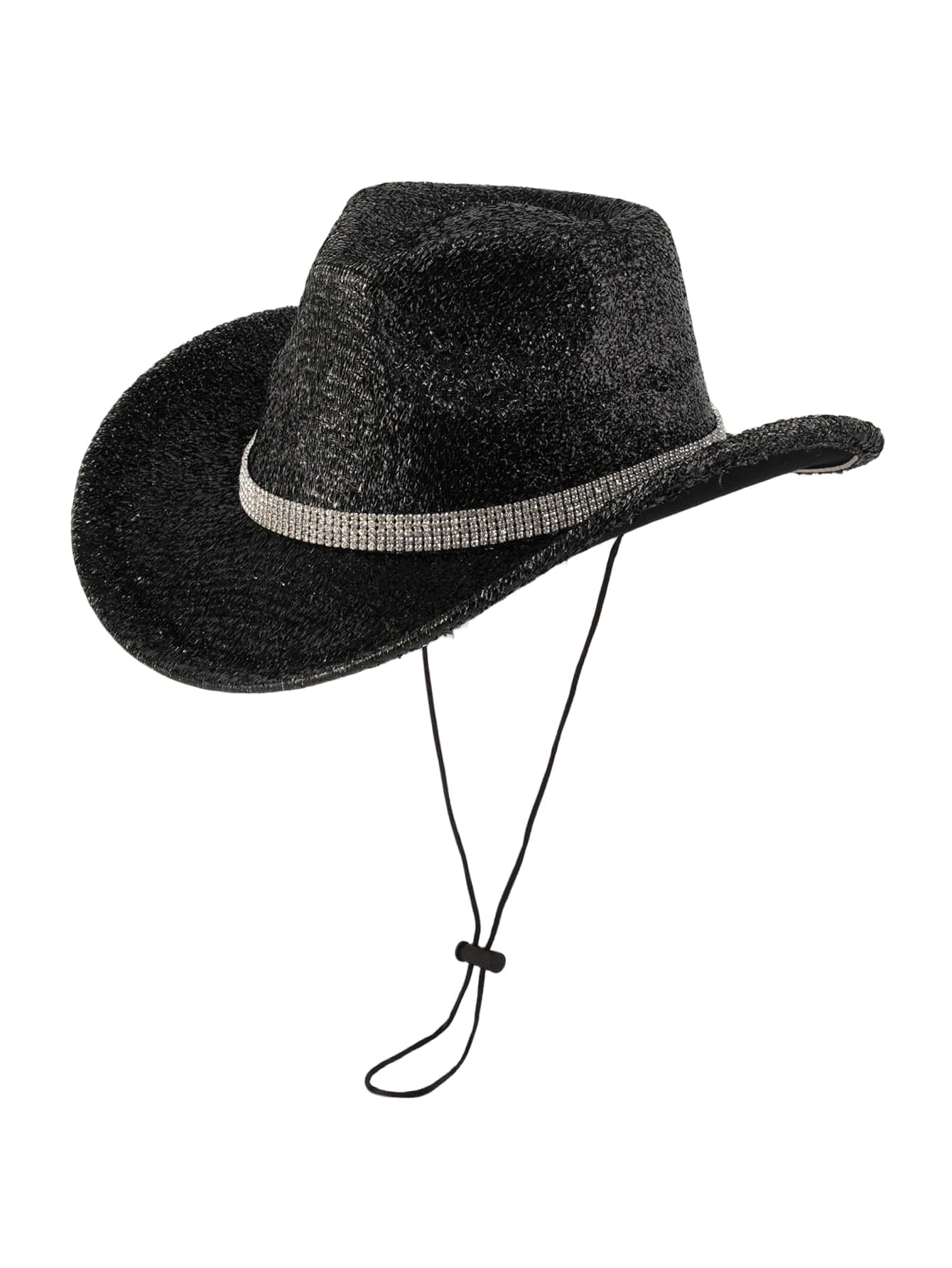1pc Sparkling Rhinestone Decorated Cowboy Hat For Women, Western Jazz ...