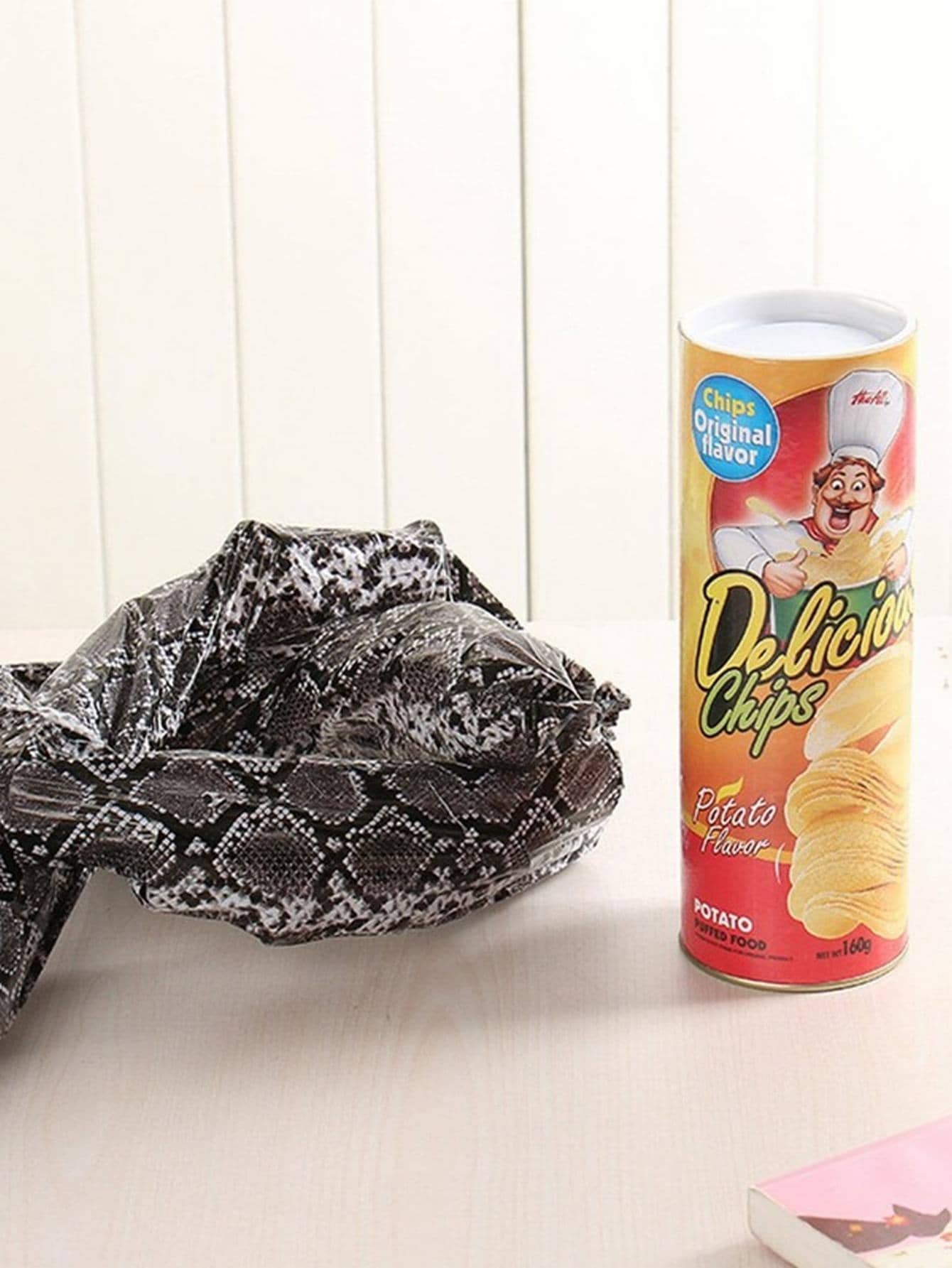Prank Jumping Snake Toy In Potato Chips Can For Scaring Friends | SHEIN USA