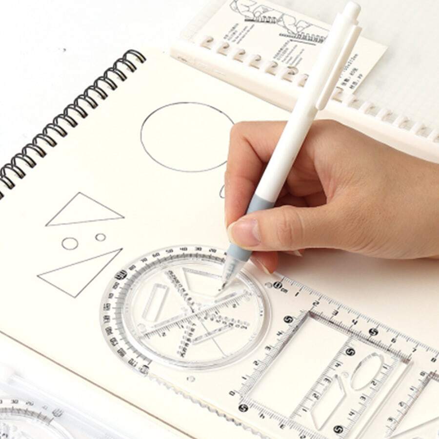 1pc Multi-functional Drawing Ruler For Elementary To High School ...