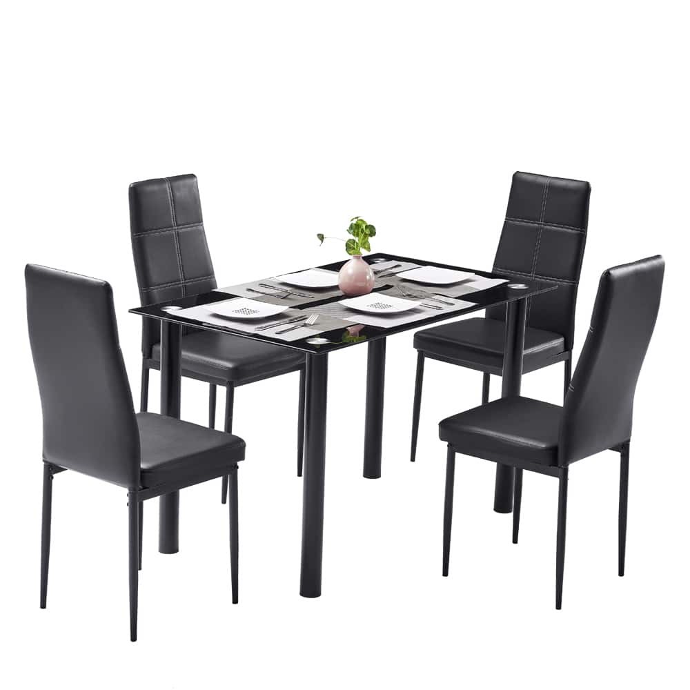 120*70*75CM DA154 Simple Round Tube Table Leg Table Black | SHEIN USA