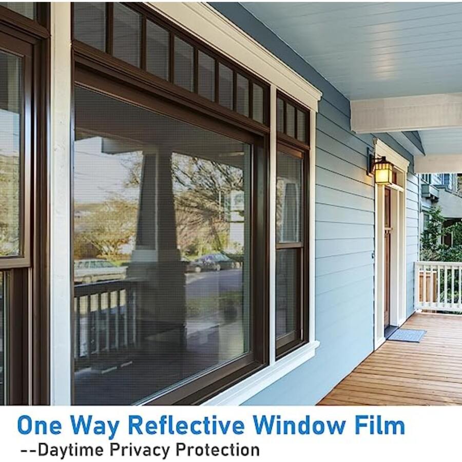 1pc One Way Window Privacy Film See Out Not In Sun Blocking Window ...