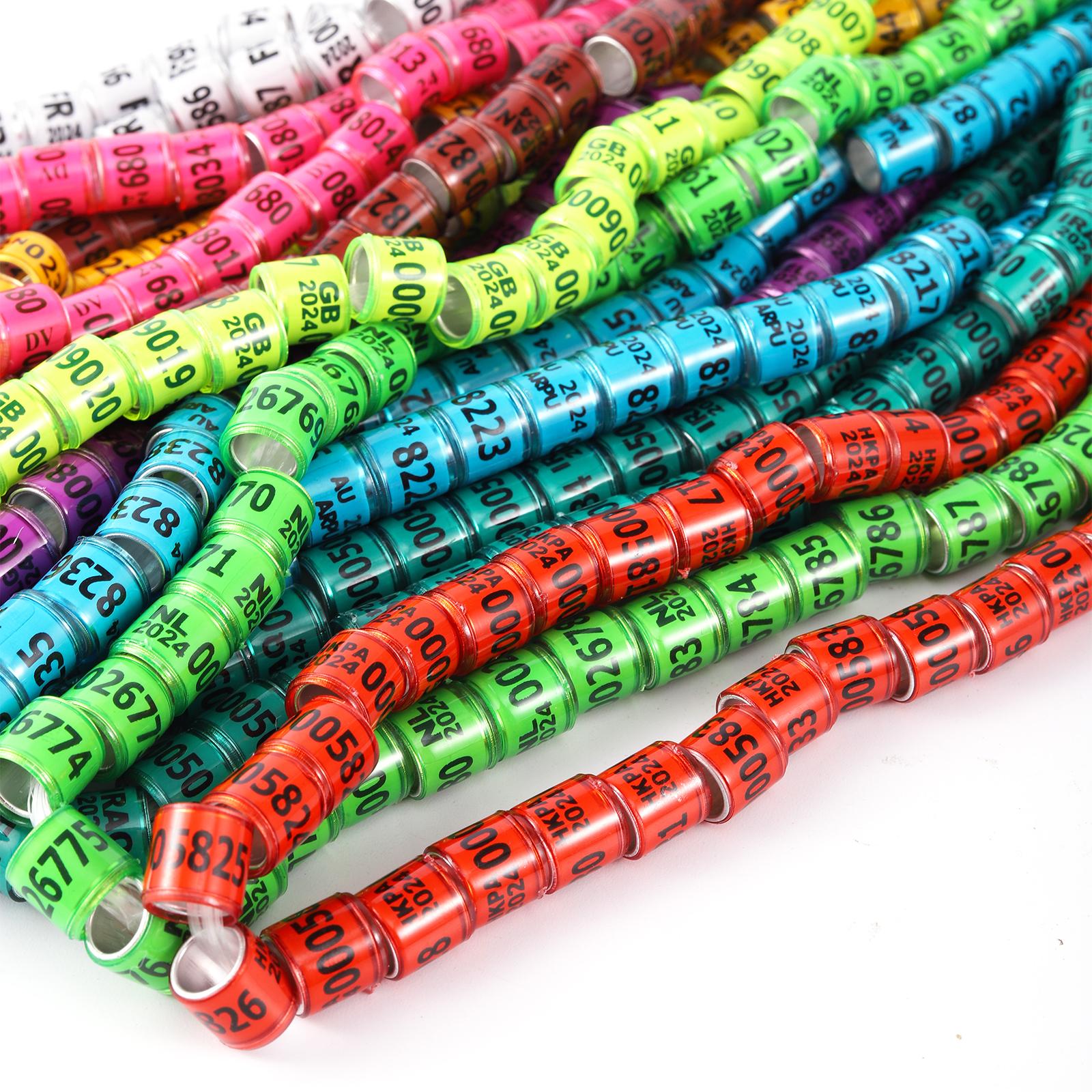 50pcs Premium Plastic 2024 Pigeon Leg Ring With Letters, Durable Bird ...